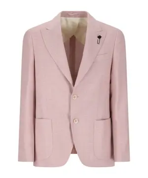 LARDINI Single Breasted Blazer Jacket - Pink