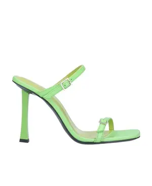 By Far Buck-down Detail Sandals - Green