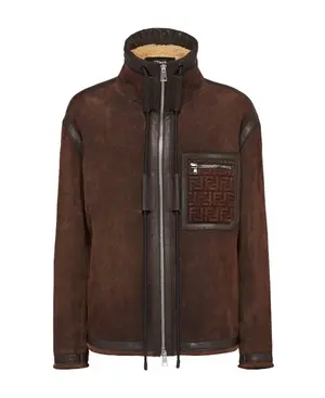 Fendi High Neck Zip-up Oversized Jacket
