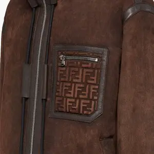 Fendi High Neck Zip-up Oversized Jacket