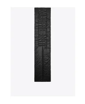 Saint Laurent Logo Patch Quilted Scarf