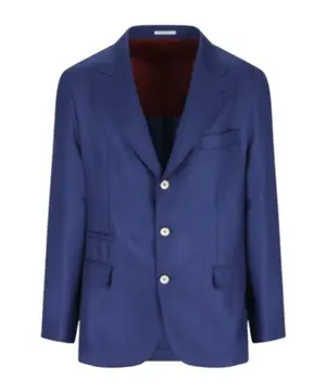 Brunello Cucinelli Single-breasted Tailored Jacket - Blue