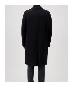 Harris Wharf London Double-breasted Wool Coat - Black