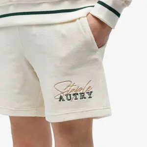 AUTRY Logo Embroidered Track Shorts - White