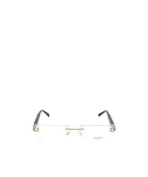 GOLD AND WOOD Rectangular Frame Eyeglasses - White