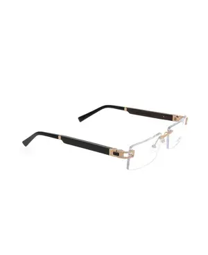GOLD AND WOOD Rectangular Frame Eyeglasses