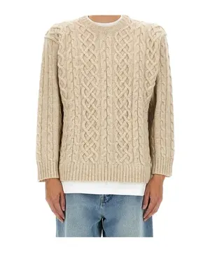 Moschino Long Sleeve Crew Neck Sweater - Ivory