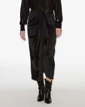 Isabel Marant Étoile Asymmetrical Hem Draped Skirt