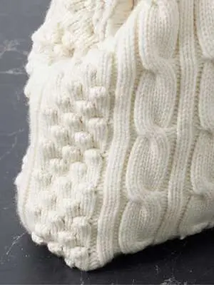 Gabriela Hearst Agon Cable-knit Cashmere Clutch