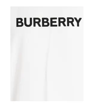 Burberry Logo Printed Crewneck T-shirt - White