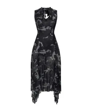 MISBHV Printed Sheer Dress - Black