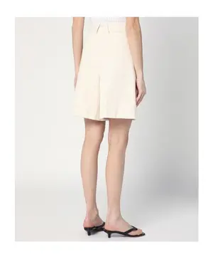 PATOU Tailored Shorts With Logo Embroidery - Nude