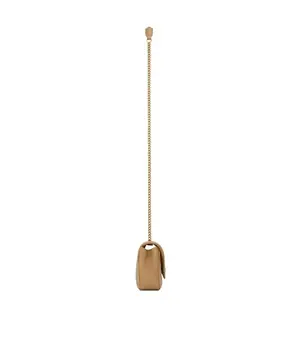 Saint Laurent Loulou Logo Plaque Mini Shoulder Bag - Brown