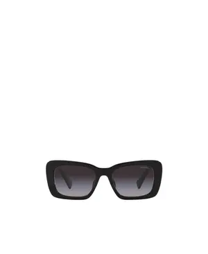 Miu Miu Square Frame Sunglasses With Tinted Lenses - Black