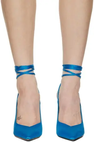 Attico The Venus Slingback Pumps - Blue