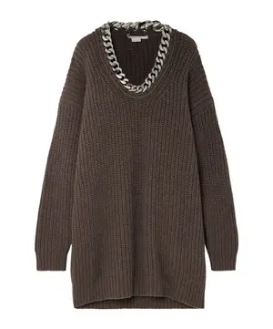 Stella McCartney Oversized Chain-decorated Wool Sweater