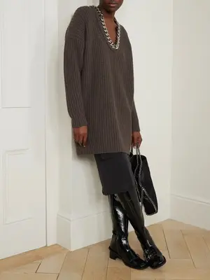 Stella McCartney Oversized Chain-decorated Wool Sweater