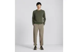 Dior Logo Patch Belted-waist Trousers