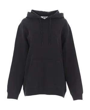 MSGM Logo Hooded Sweater - Black
