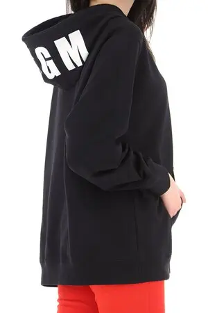 MSGM Logo Hooded Sweater - Black