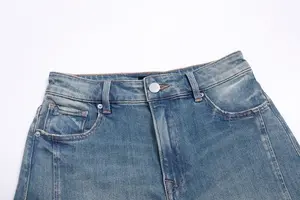 LIUREGALI Wide-leg Jeans With Frayed Cuffs
