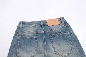 LIUREGALI Wide-leg Jeans With Frayed Cuffs