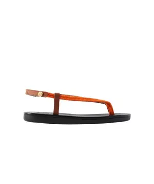 ANCIENT GREEK SANDALS Zoi Woven Cord & Leather Trimmed Sandals - Black