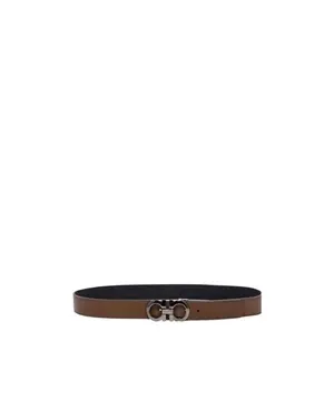 FERRAGAMO Gancini Buckle Double-sided Belt - Black