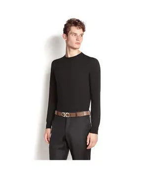 FERRAGAMO Gancini Buckle Double-sided Belt - Black
