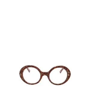 Marni Full-frame Oval Eyeglasses - Red