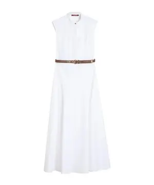 Max Mara Max Mara Studio Gesto Sleeveless Midi Dress Optical White