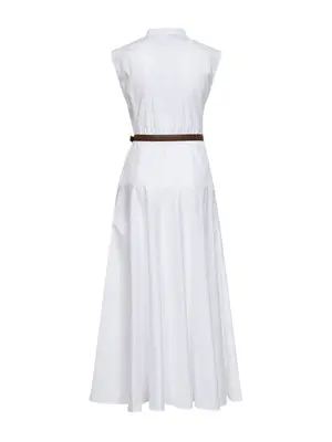 Max Mara Gesto Sleeveless Midi Dress - Optical White