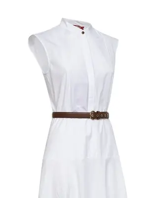 Max Mara Gesto Sleeveless Midi Dress - Optical White