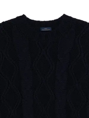PAUL  SHARK Paul & Shark Merino Wool Cable Knit Crew Neck Sweater