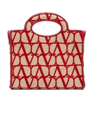 Valentino Garavani Le Troisième Toile Iconographe Top Handle Bag - Red