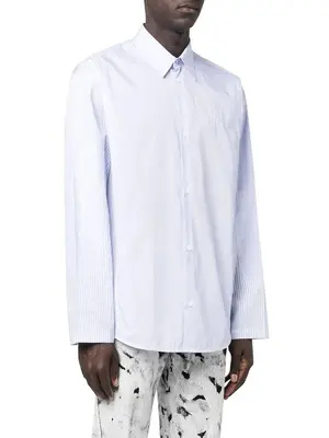 OAMC Logo Embroidered Buttoned Shirt - White