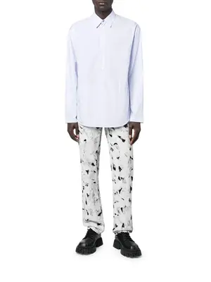OAMC Logo Embroidered Buttoned Shirt - White