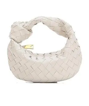 Bottega Veneta The Mini Jodie Knot Clutch Bag - Chalk