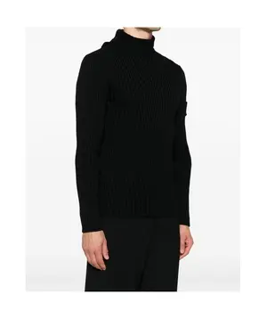 Prada Long-sleeved Ribbed Sweater With Hood