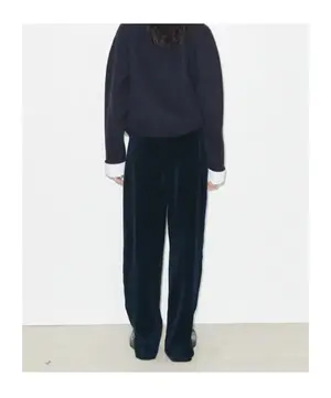 Tory Burch Velour Sweatpant With Zippered Ankle Closures