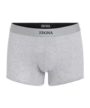 Zegna Elastic Waistband Boxer Briefs - Heather Grey