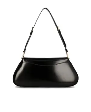 Prada Cleo Shoulder Bag With Logo Plaque - Black