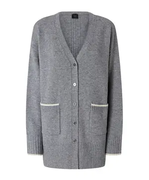 Pinko V-neck Button-up Cardigan With Welt Pockets