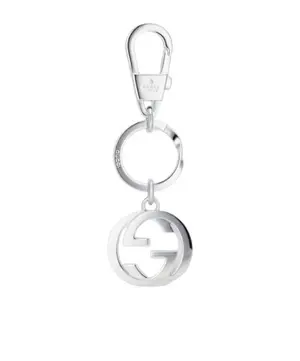 Gucci Interlocking G Keychain - Silver