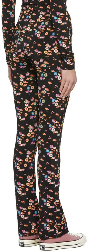 Rabanne Floral Print High-waist Trousers