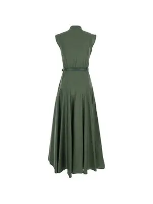Max Mara Gesto Sleeveless Midi Dress - Khaki