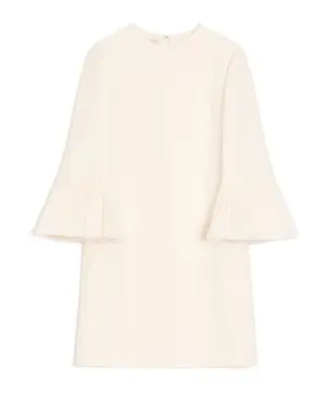 Valentino Garavani Embroidered Crepe Couture Short Dress