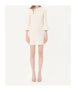 Valentino Garavani Embroidered Crepe Couture Short Dress