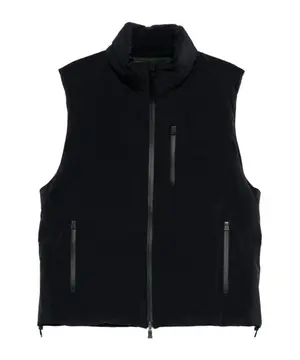 Herno High Collar Zip Vest - Black