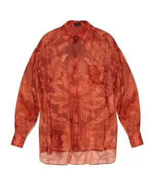 Etro Long Sleeved Floral Motif Shirt